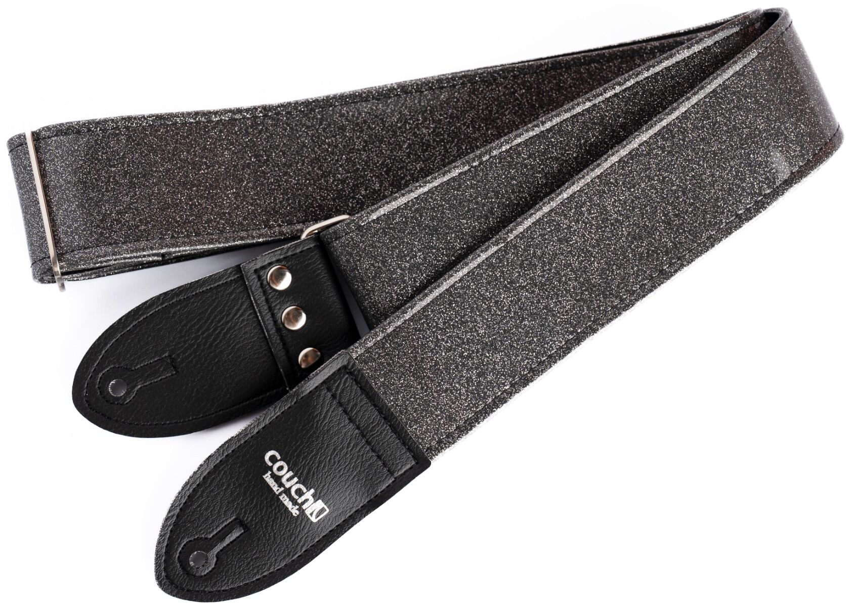 Black Sparkle Luggage Guitar Strap