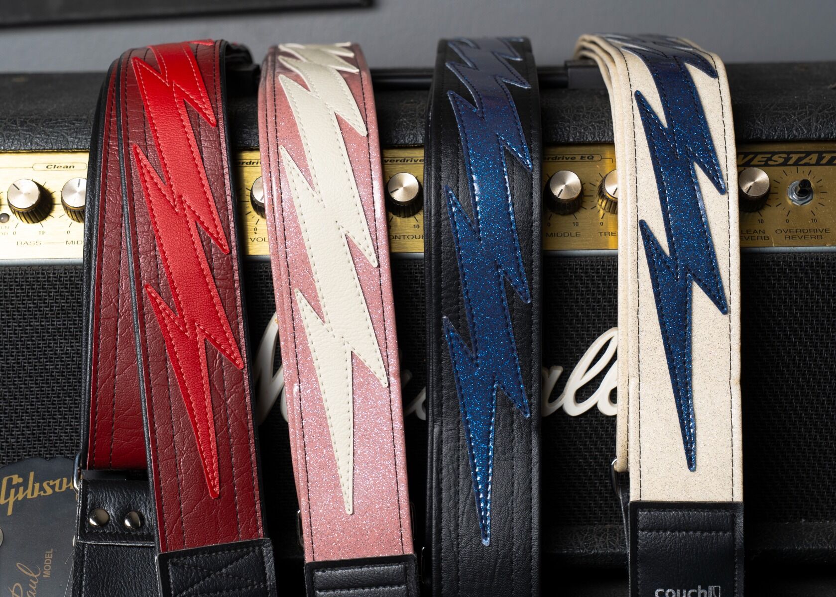 Custom MEGA BOLT Guitar Strap- Lightning Bolt Perfection