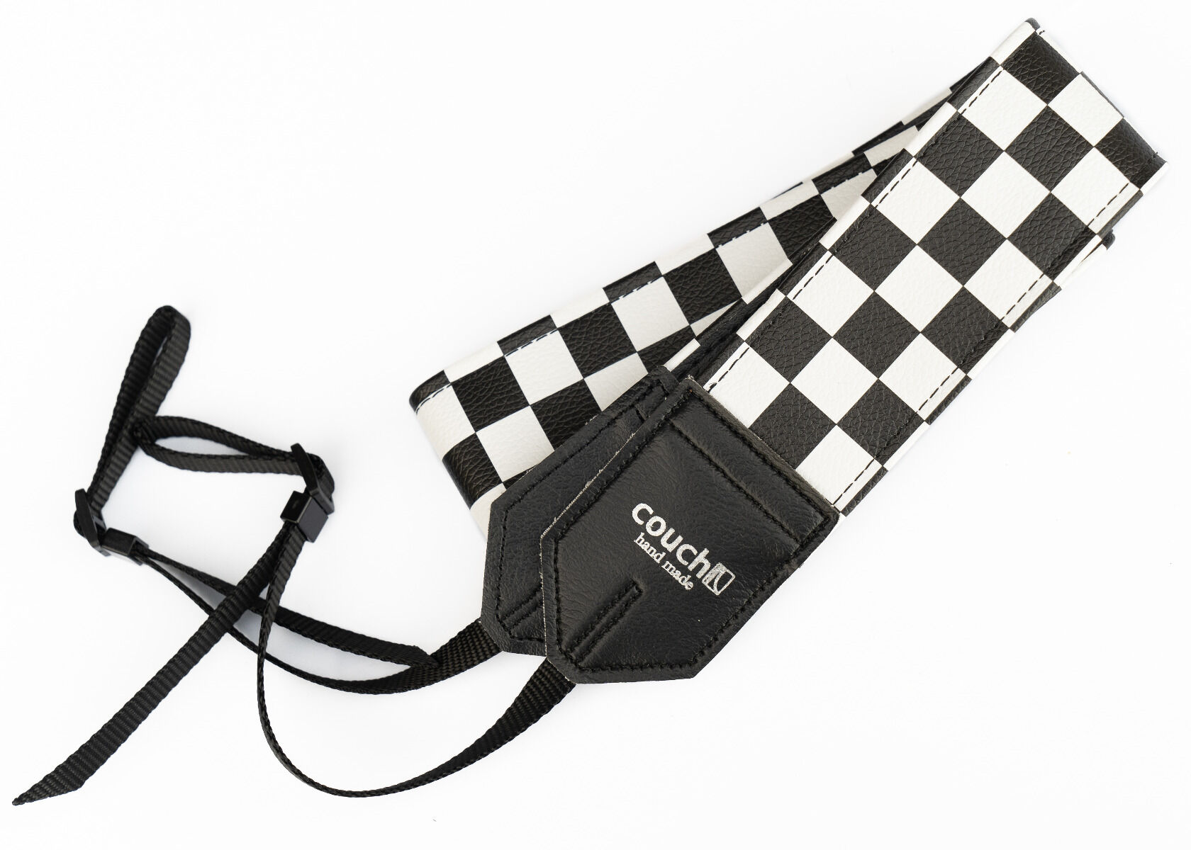 Black and White Checkers Camera Strap