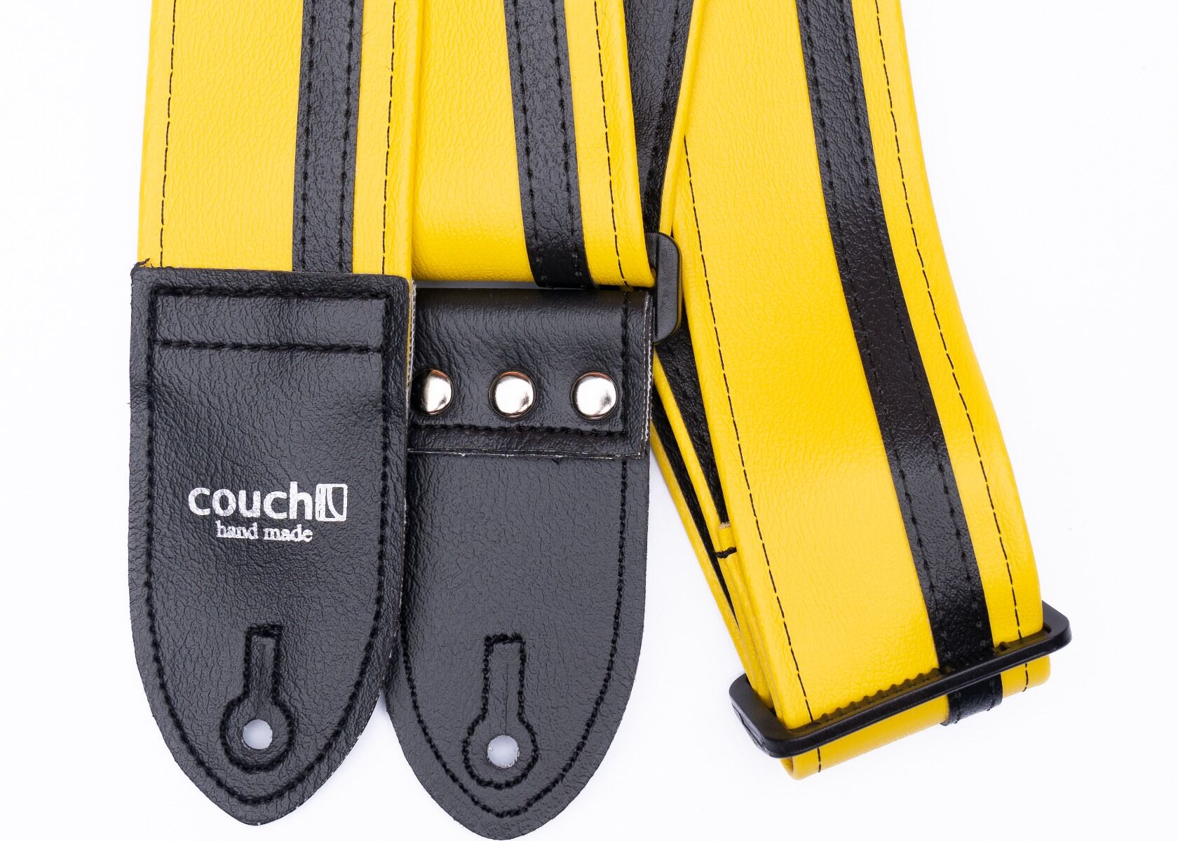 Yellow w/ Black Racer X Guitar Strap