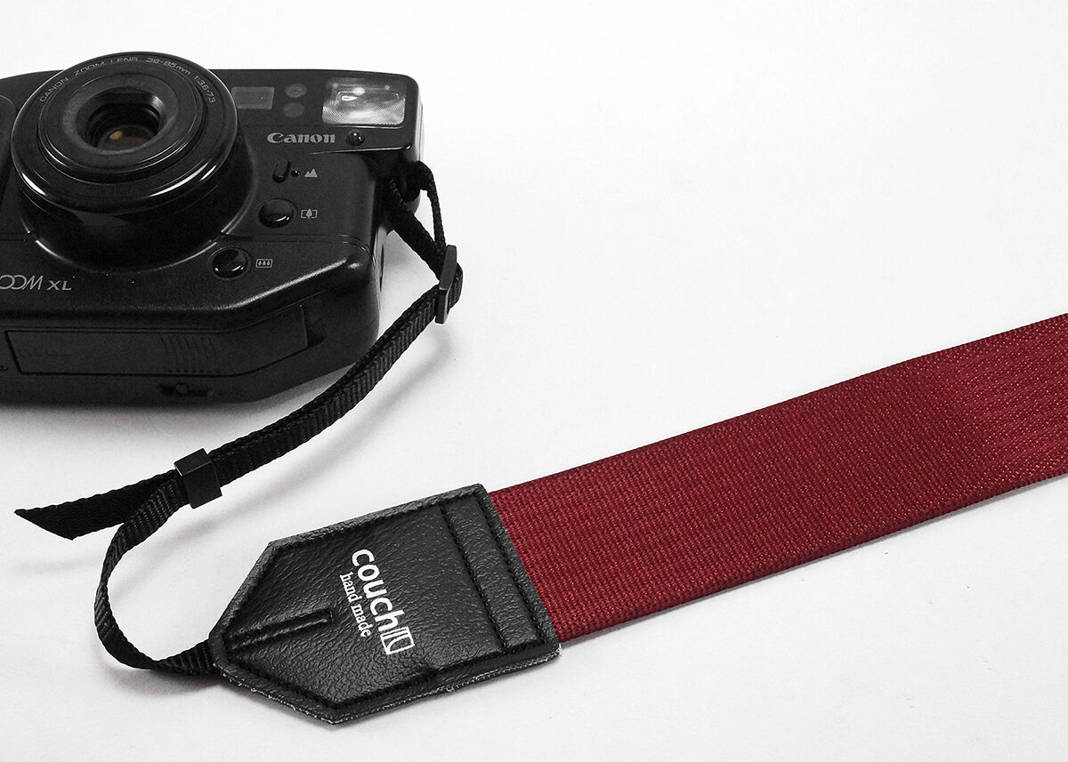 The Recycled Maroon Seat Belt Camera Strap